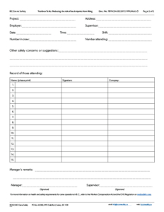 Toolbox Talks: Reducing the Risk of Back Injuries from Lifting - BC Crane Safety