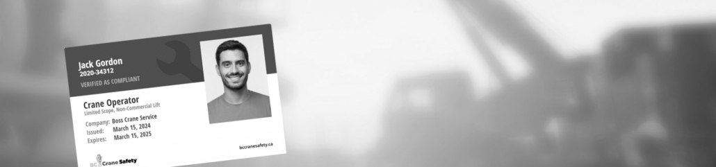 Provisional Crane Operator - BC Crane Safety